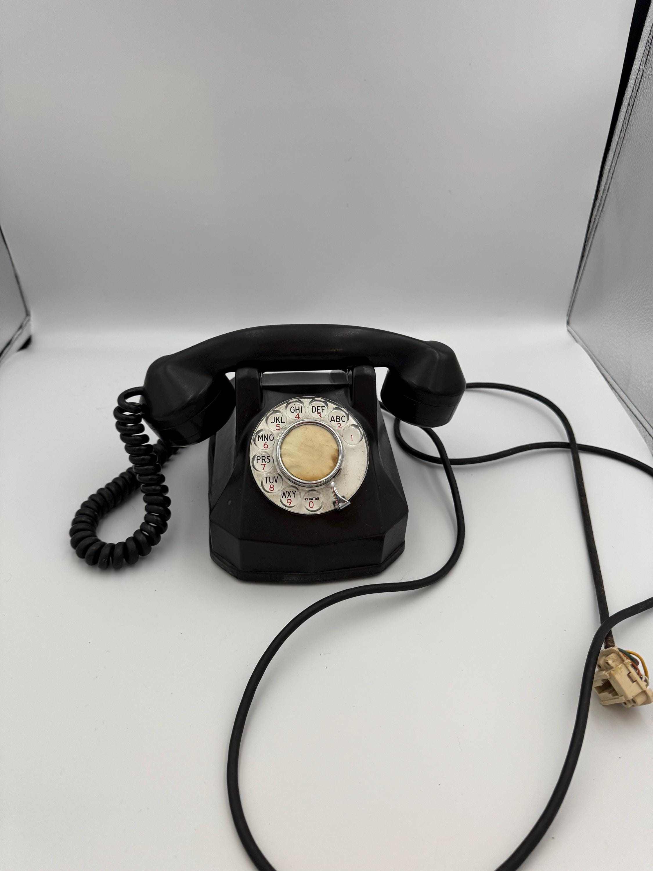 Vintage Telephone Monophone Electric Bakelite Rotary Phone * Untested ...