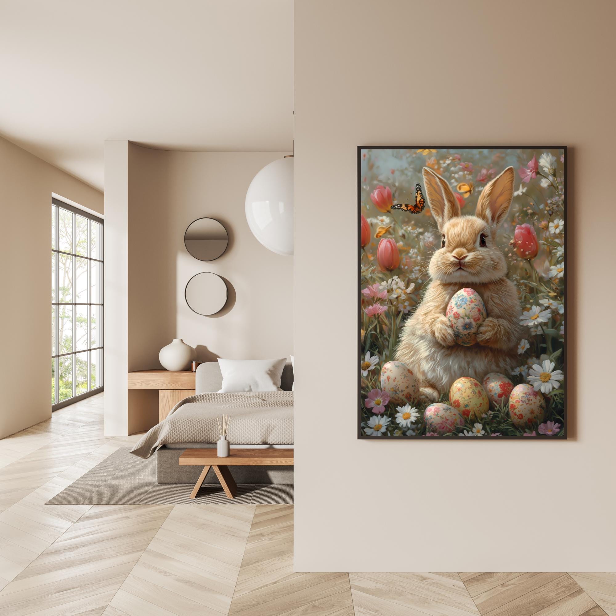 Realistic Easter Bunny Art Print Set - 5 Digital Downloads of Cute AI ...