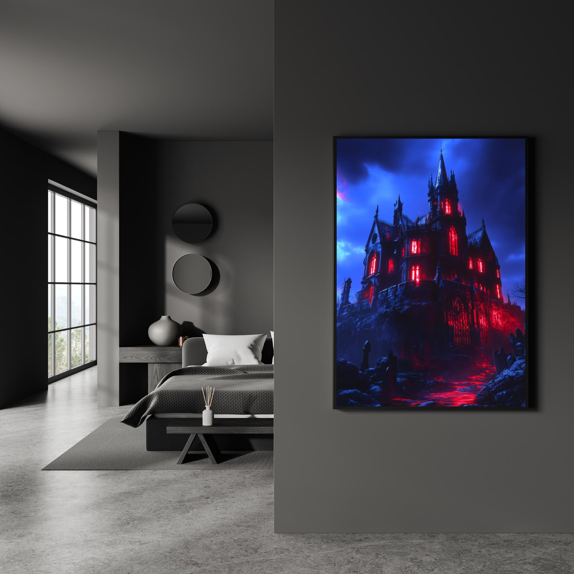Gothic Vampire Castle Art Print Set - 5 Digital Downloads of Dark ...