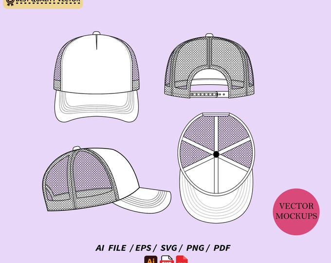 Trucker Hat Tech Pack - Etsy Canada