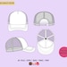 Trucker Hat Tech Pack Mockup | Editable Vector Illustrator (AI, EPS ...
