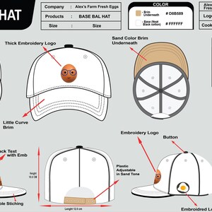 Trucker Hat Techpack Mockup | Trucker Cap Techpack Template | Base Ball ...