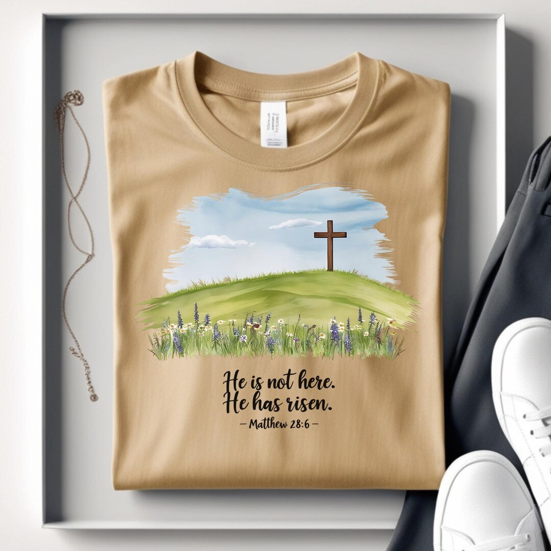 He is Risen PNG, Aesthetic Boho, DTF Transfers Easter Christian Jesus ...