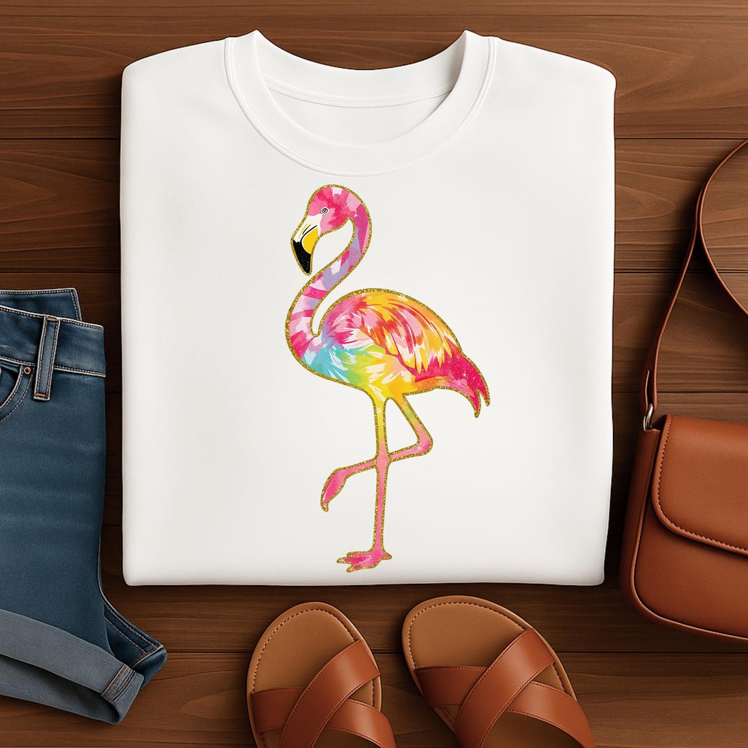 Neon Flamingo PNG: Preppy Summer Vibes, Coastal Clipart (digital ...