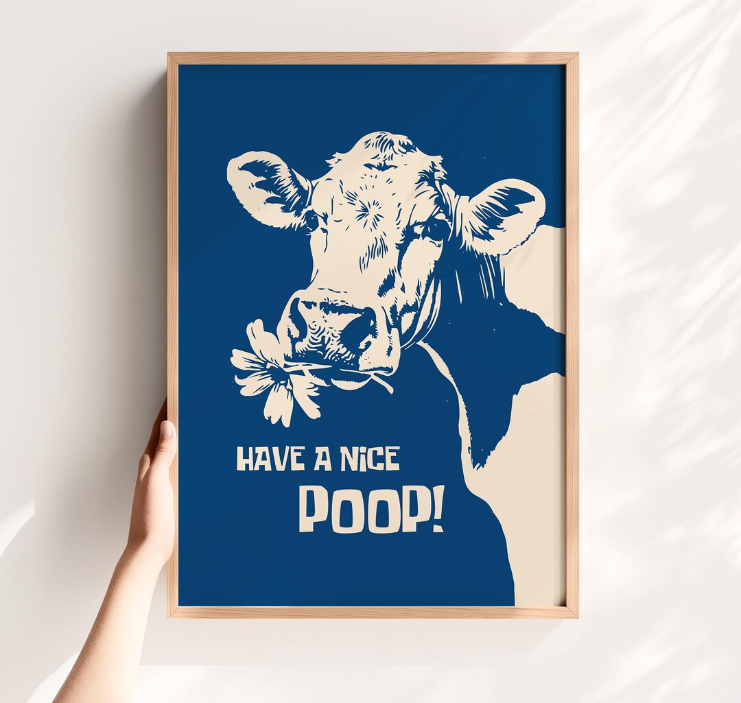 Have a Nice Poop Art Print Funny Toilet Art Digital Print Simple Fun ...