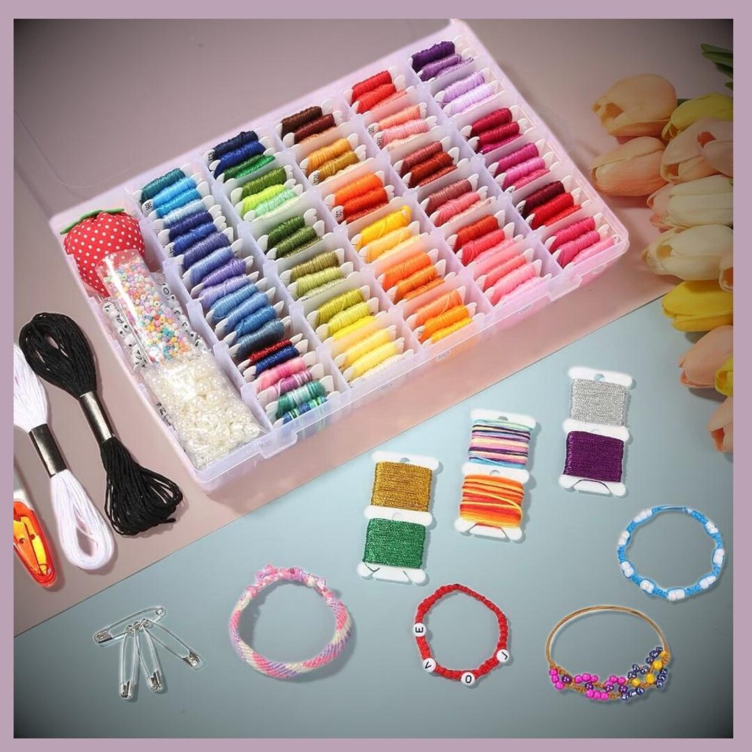 Complete String Bracelet Making Kit - DIY Friendship Bracelets With ...