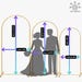 Set of 3 Gold Wedding Arch, Wedding Backdrop Stand, Arched Frame for ...