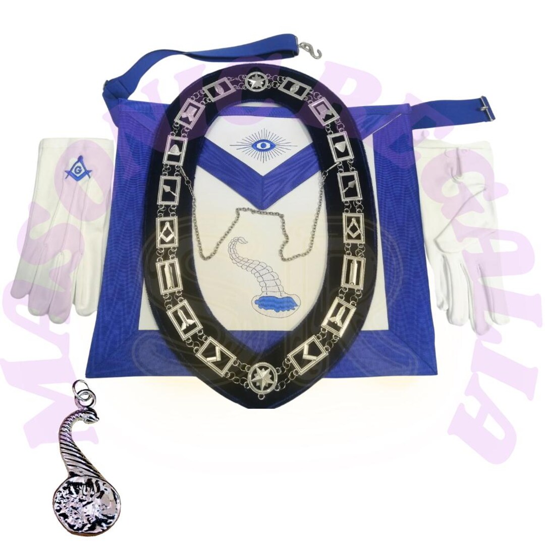 Masonic Regalia Blue Lodge House Senior Steward Package, Faux Leather ...