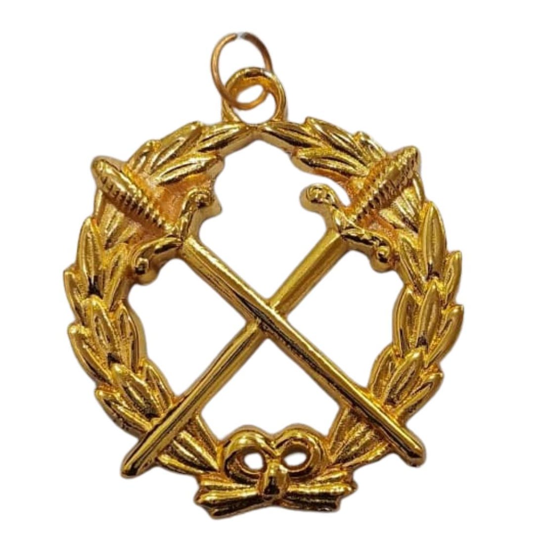 Grand Sentinel Inner Guard Masonic Officer Jewel Gold Plated Crossed ...