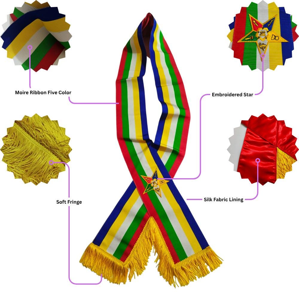 Order of the Eastern Star Regalia Set: Wool Fez, Sash, Case & Bag - Etsy