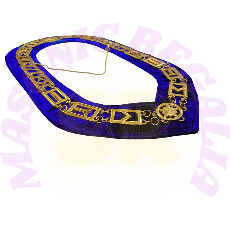 Masonic Worshipful Master Regalia: Hand Embroidered Apron, Chain Collar ...