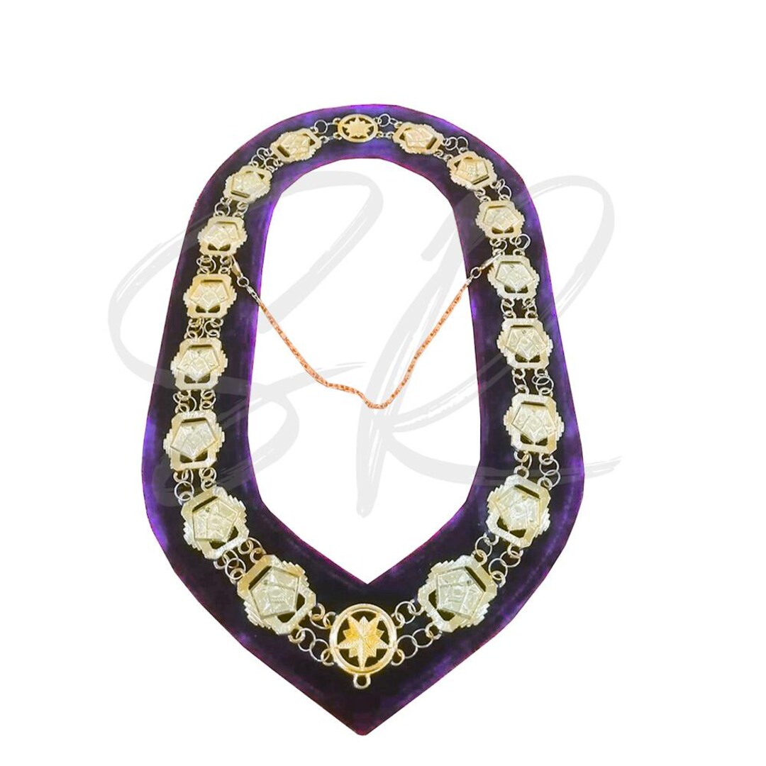 Masonic OES Worthy Patron Collar: Gold Plated, Purple Velvet - Etsy