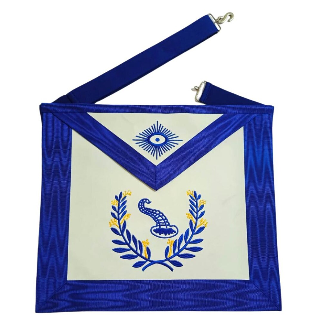 Masonic Blue Lodge Senior Steward Apron: Embroidered Faux Leather ...
