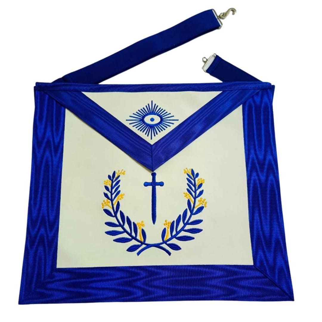 Masonic Regalia Blue Lodge Tyler, Faux Leather Apron, Embroidered ...