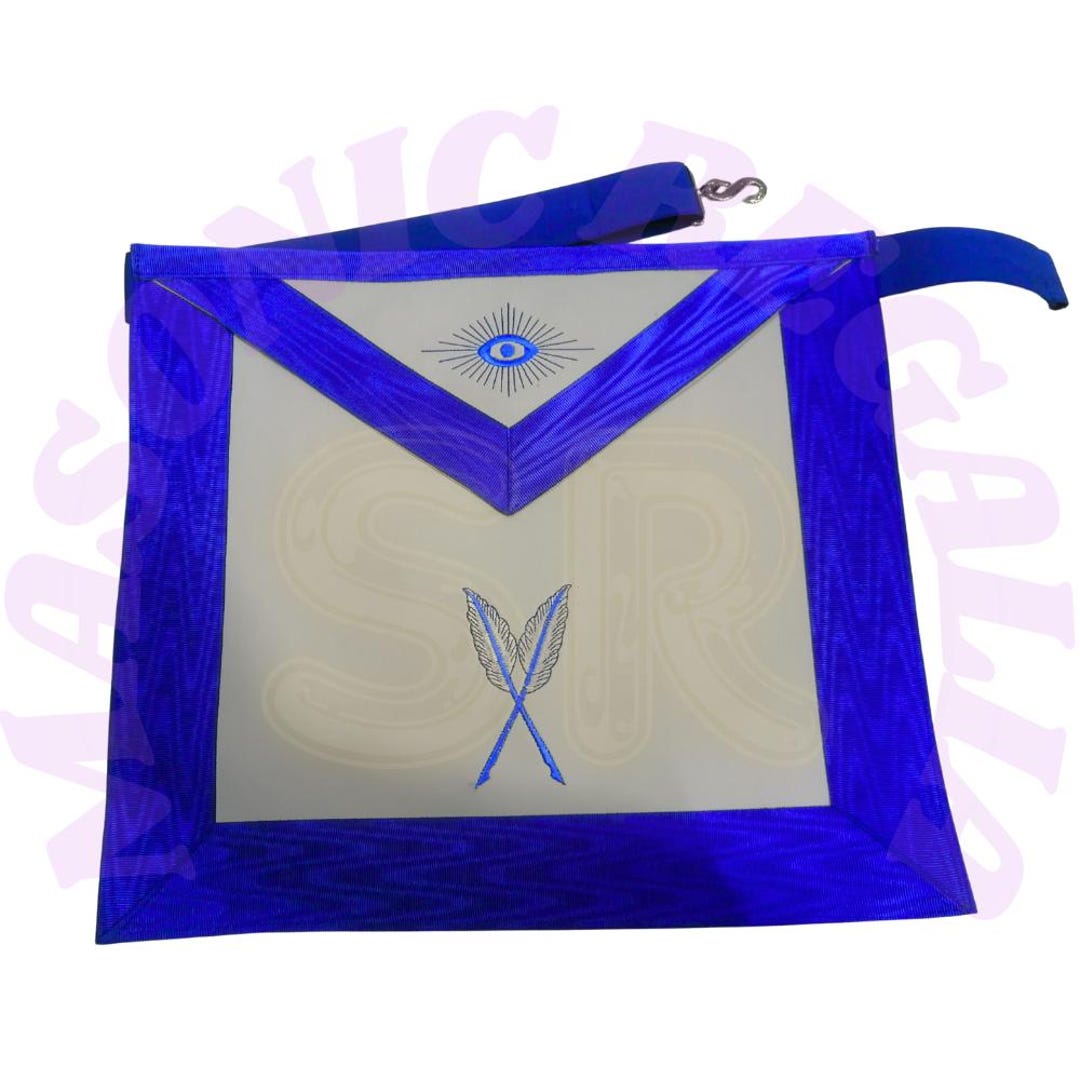 Masonic Regalia Blue Lodge Secretary Faux Leather Apron, Embroidered ...
