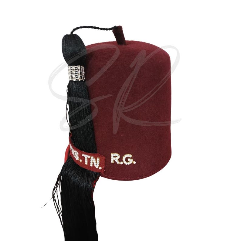 Handmade Wool Shriner Fez Hat With Embroidered Leather Case - Etsy