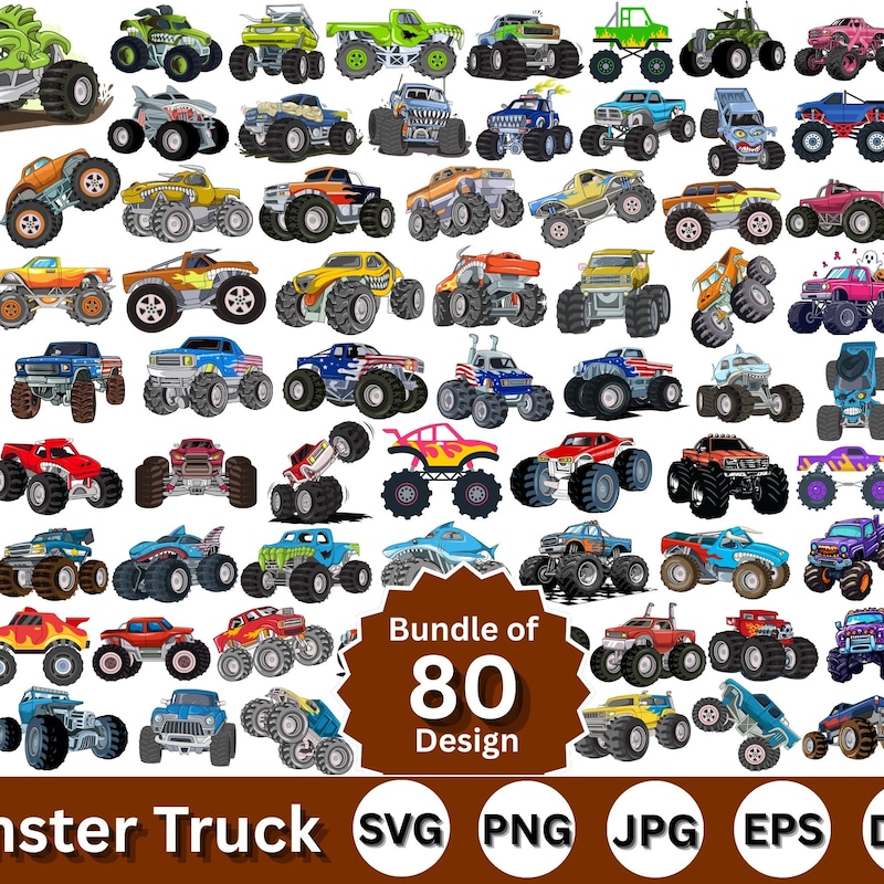 Monster Truck Svg - Etsy