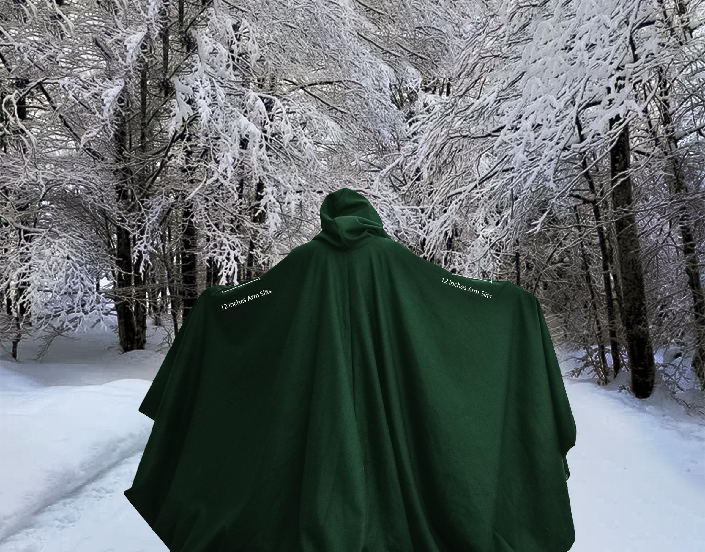 Green Wool Cloak FULL CIRCLE Cloaks Medieval Larp Cosplay Renaissance ...
