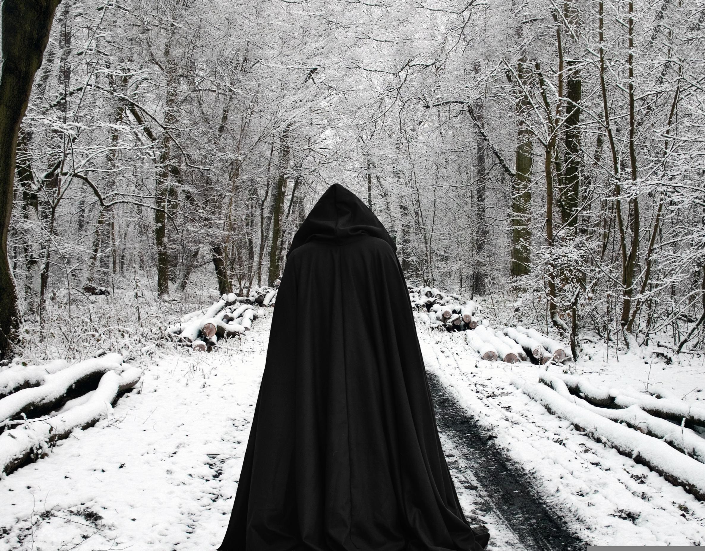Black Melton Wool Cloak FULL CIRCLE Cloaks Large Pocket Option Wind ...