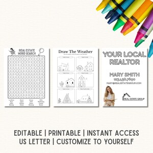Real Estate Coloring Activity Book for Kids (canva Template Digital ...