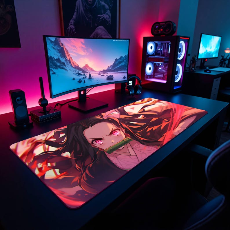 Nezuko Kamado Mousepad, Demon Slayer Desk Mat, Nezuko Kamado Gaming Pad ...