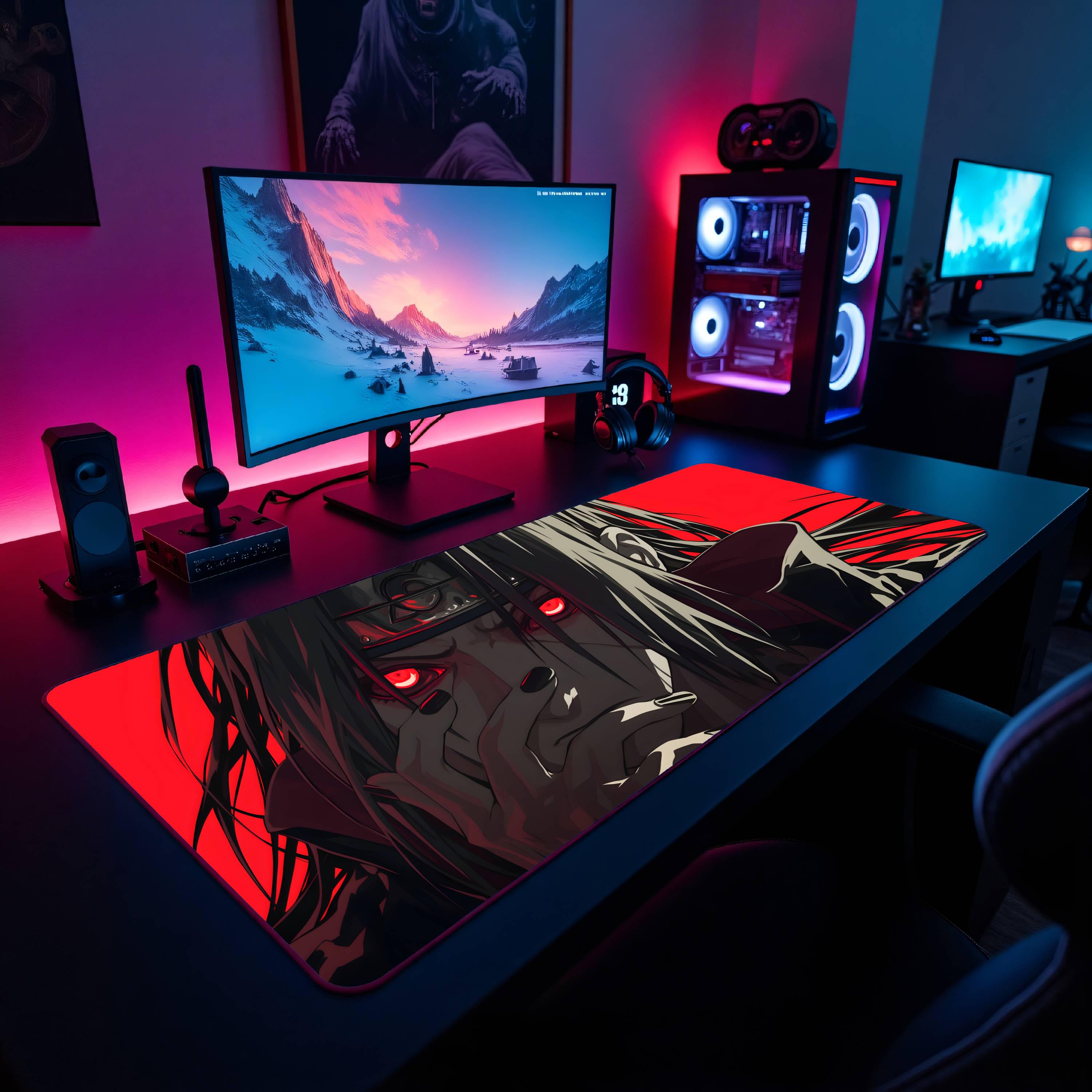 Itachi Uchiha Mouse Pad, Itachi Gaming Mousepad, Itachi Desk Mat, Anime ...