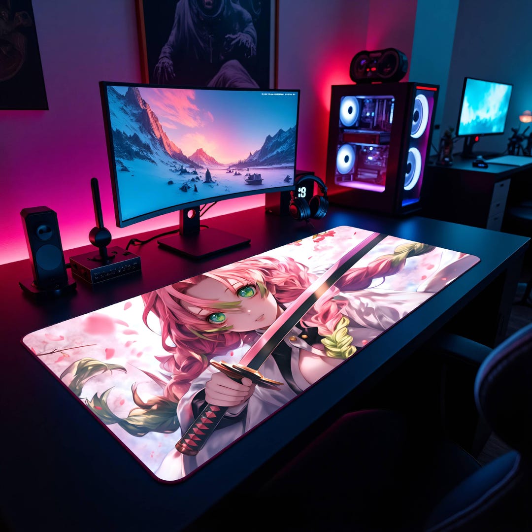 Mitsuri Kanroji Mousepad, Anime Desk Mat, Demon Slayer Gift - Etsy