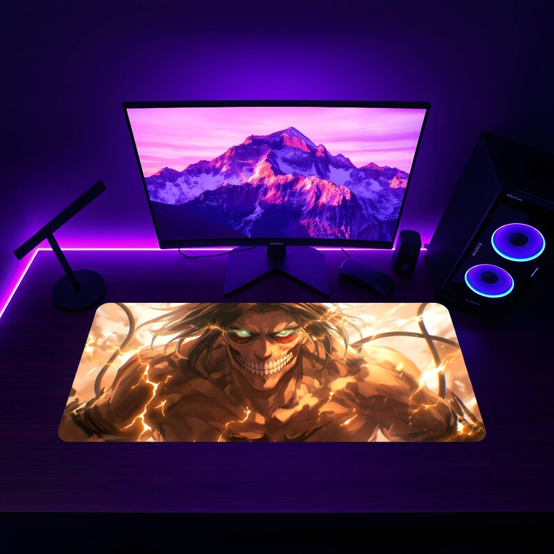 Eren Yeager Mouse Pad, Attack on Titan Anime Desk Mat - Etsy