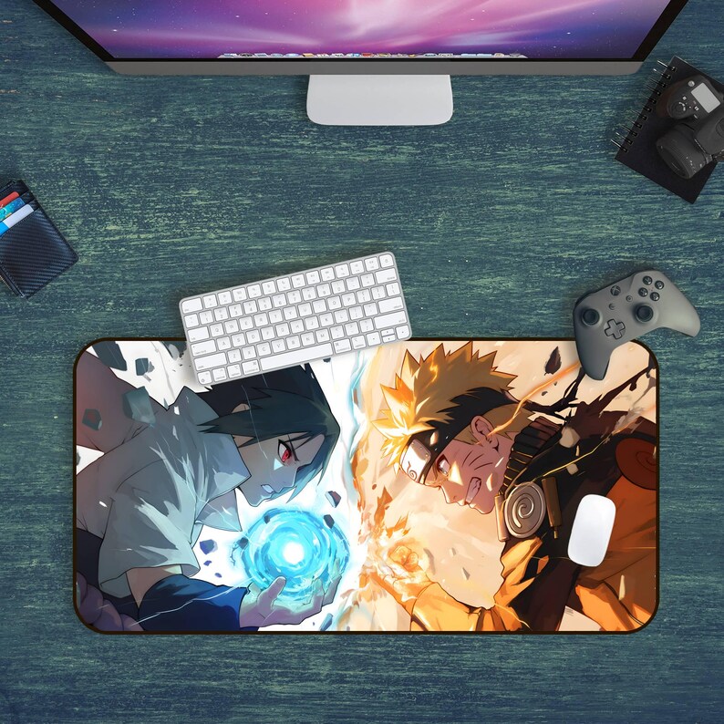 Naruto Vs Sasuke Mousepad, Naruto Sasuke Desk Mat, XL Gaming Mouse Pad ...