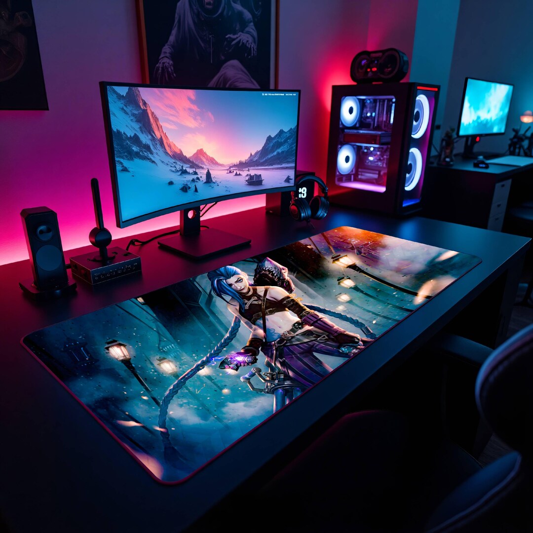 Jinx Gaming Mousepad: League of Legends XL Desk Mat - Etsy