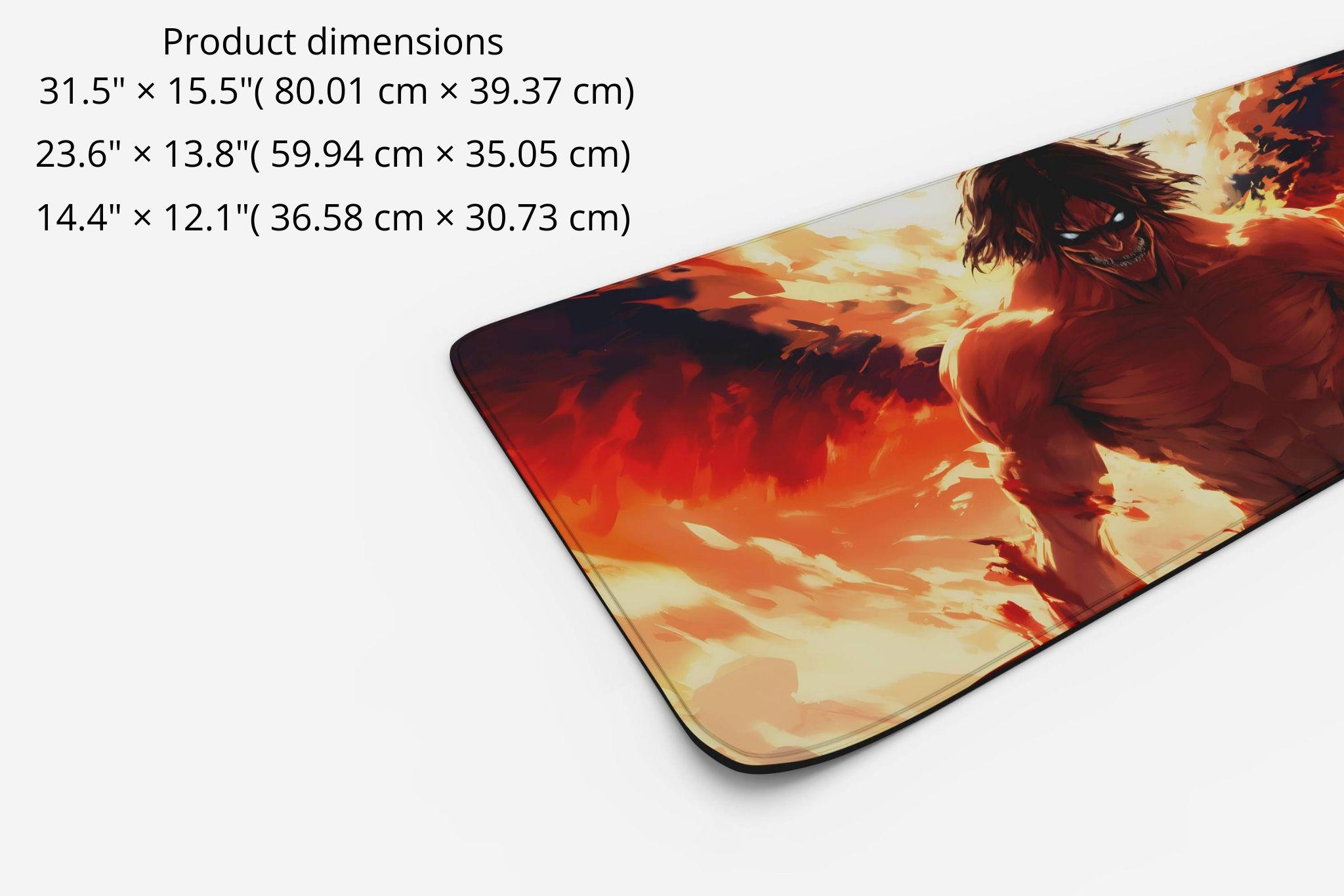 Eren Yeager Mouse Pad, Attack on Titan Anime Desk Mat - Etsy