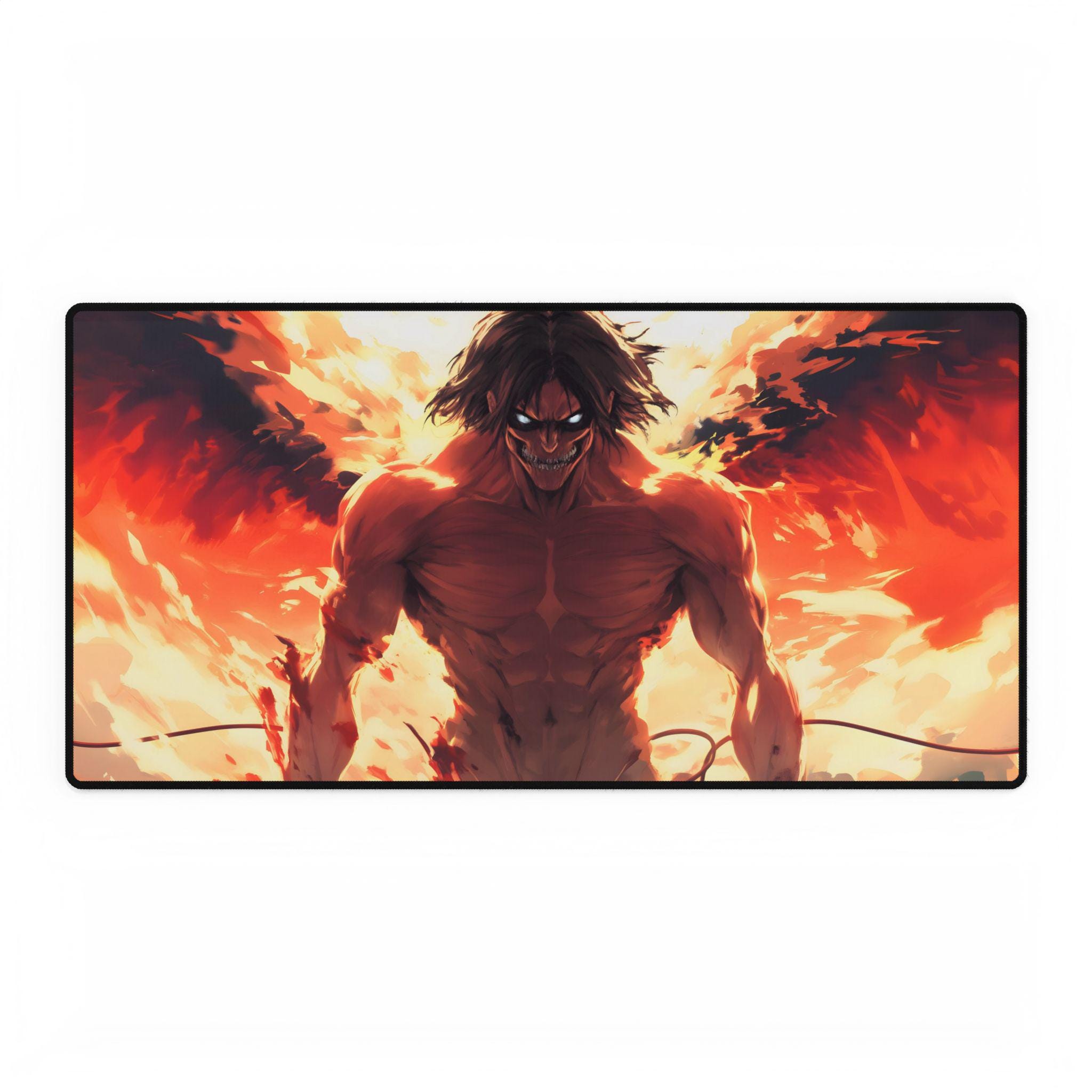 Eren Yeager Mouse Pad, Attack on Titan Anime Desk Mat - Etsy