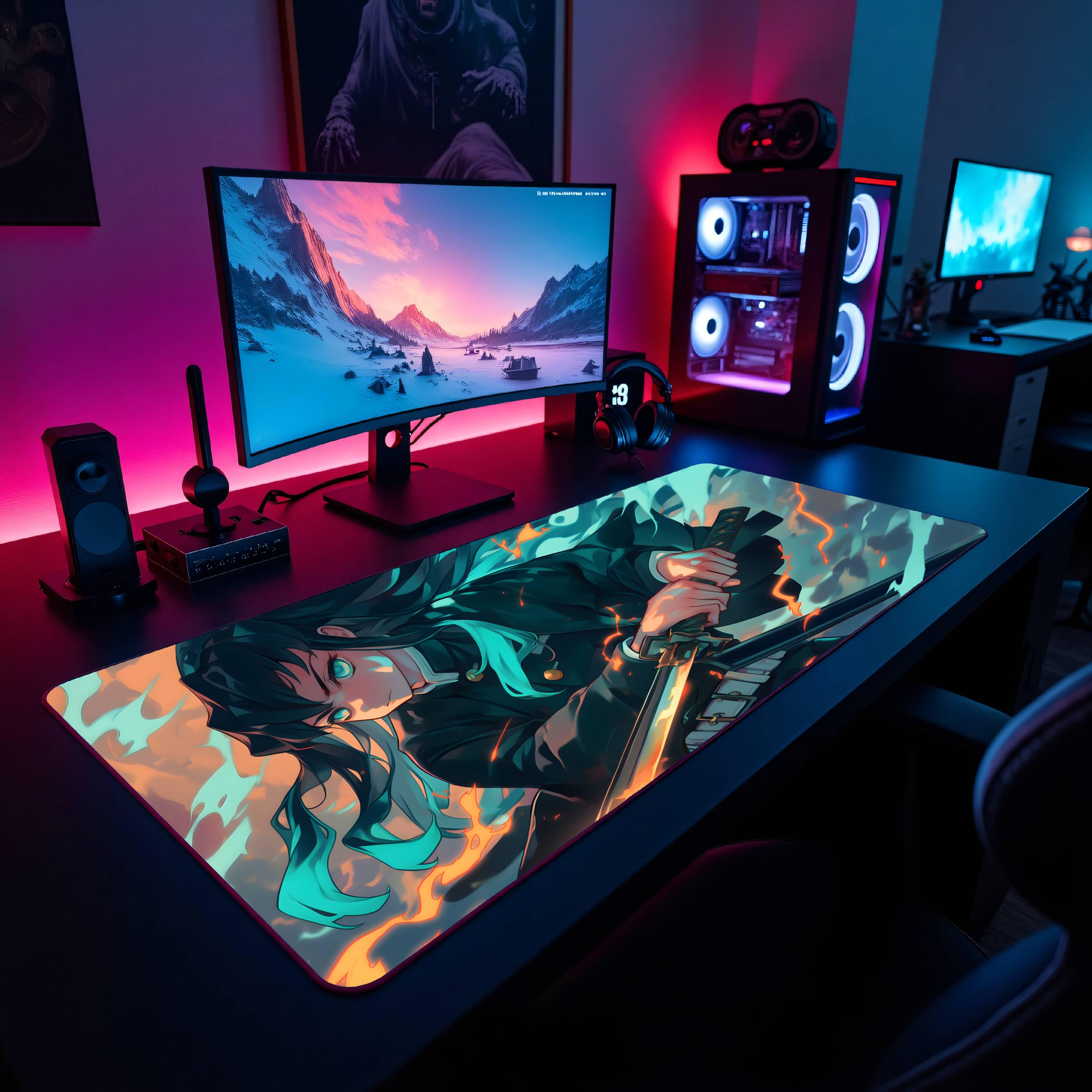 Muichiro Tokito Mouse Pad, Demon Slayer Muichiro Tokito Desk Mat, Anime ...