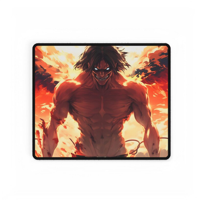 Eren Yeager Mouse Pad, Attack on Titan Anime Desk Mat - Etsy