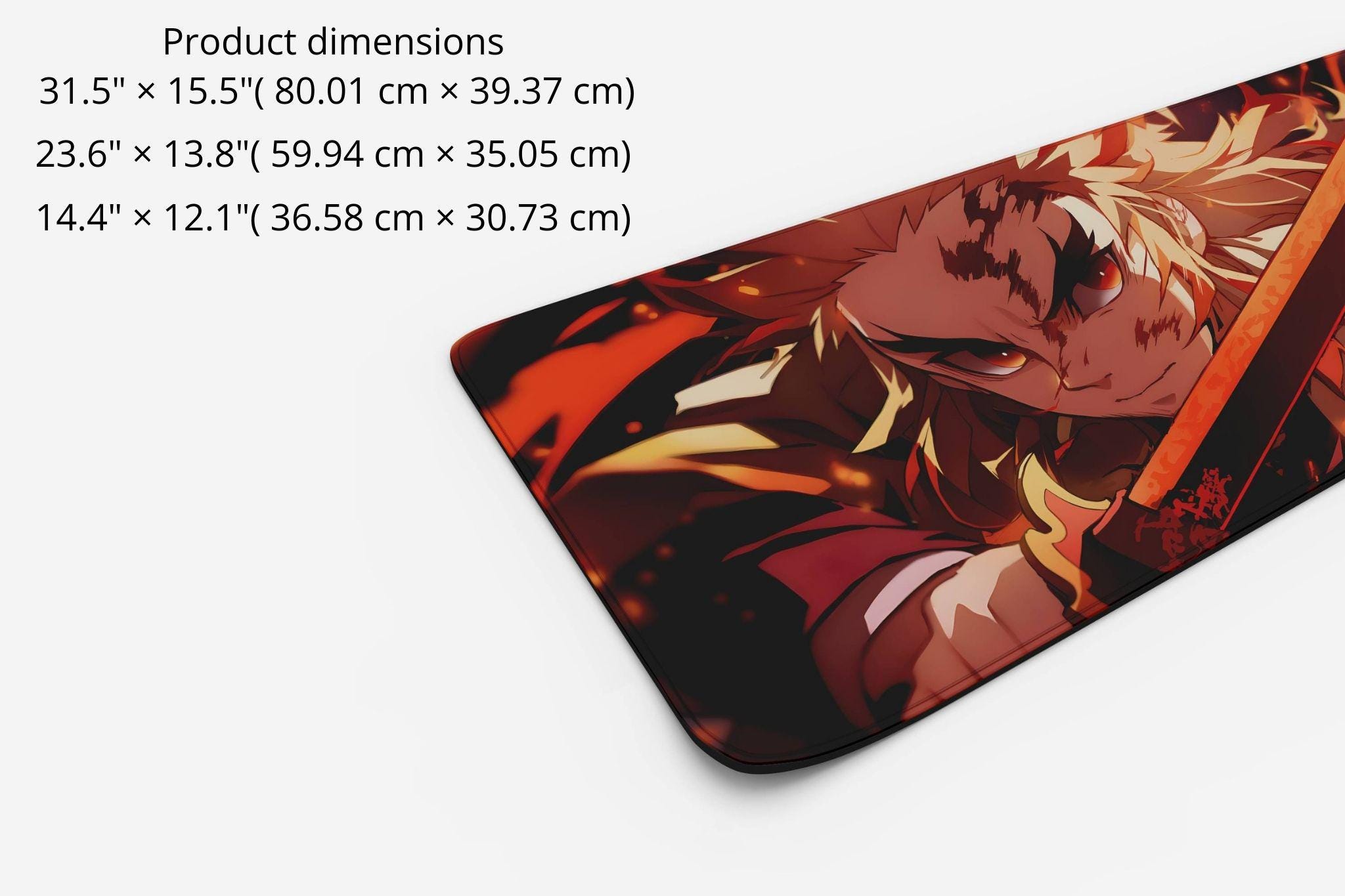 Rengoku Mouse Pad, Demon Slayer Anime Desk Mat, Kyojuro Rengoku Gaming ...
