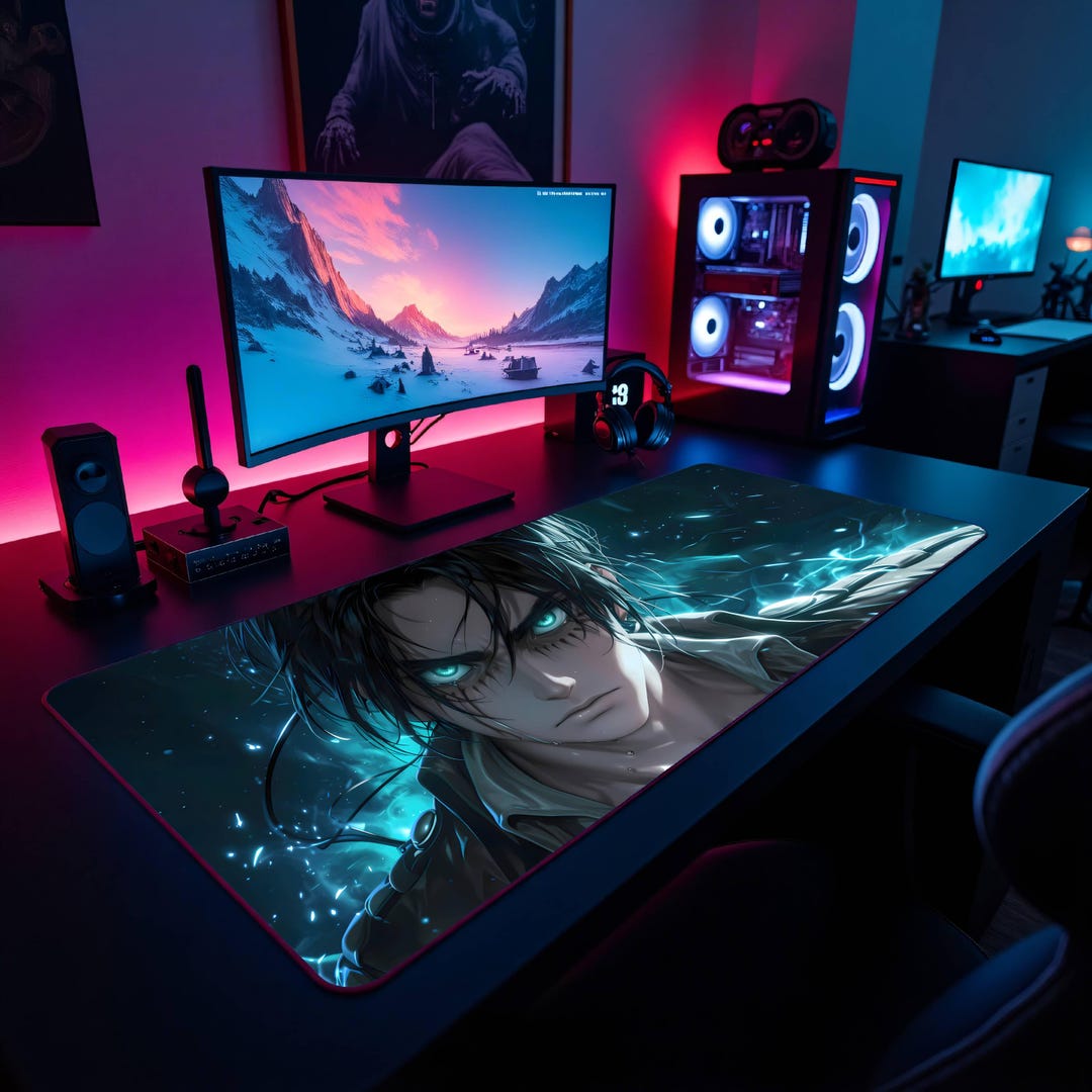 Levi Ackerman Mousepad, Attack on Titan Desk Mat, Anime Gaming Mousepad ...