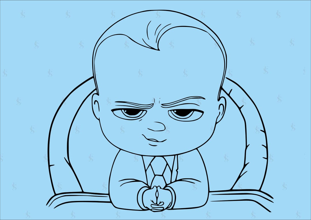 BABY BOSS Outline, Svg - Etsy Canada