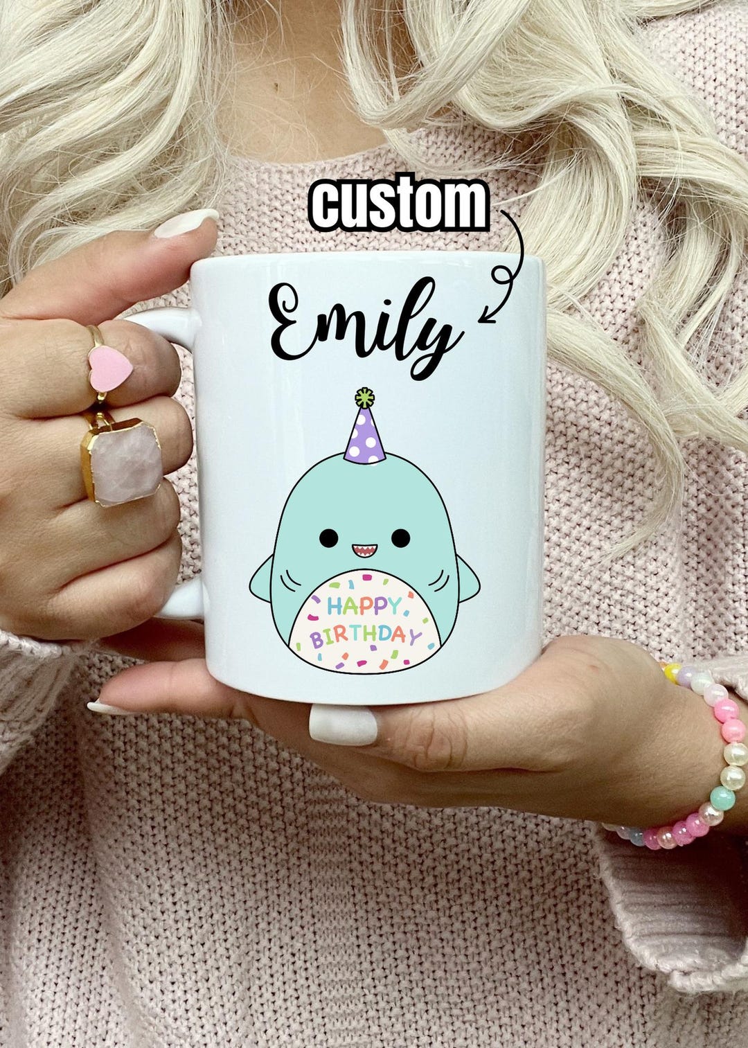 Squishmallow Birthday Mug Custom Birthday Girl Ceramic Cup 11oz 15oz ...
