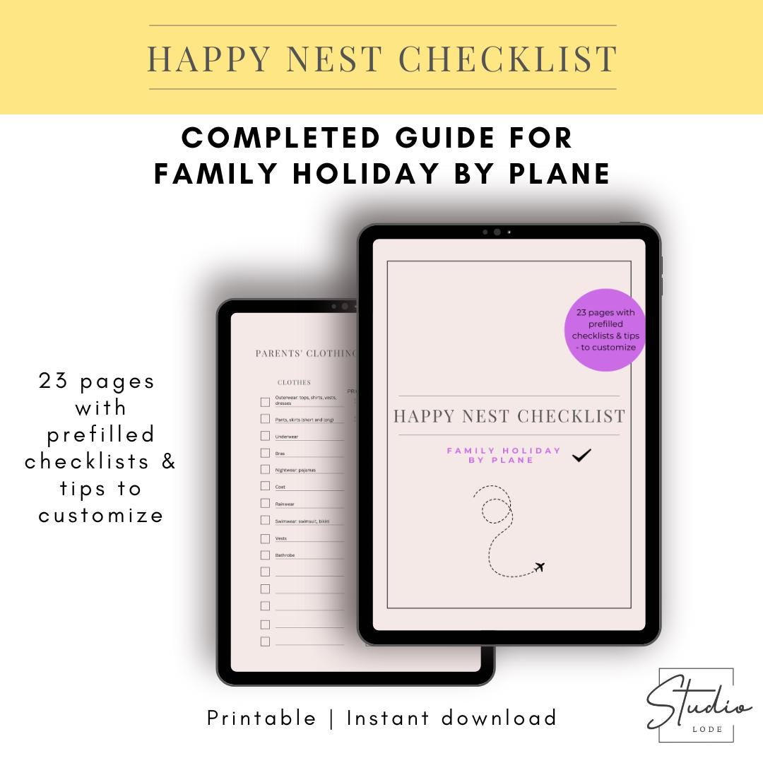 Travel Packing List With 23 Completed Templates & Tips for a Holiday by ...