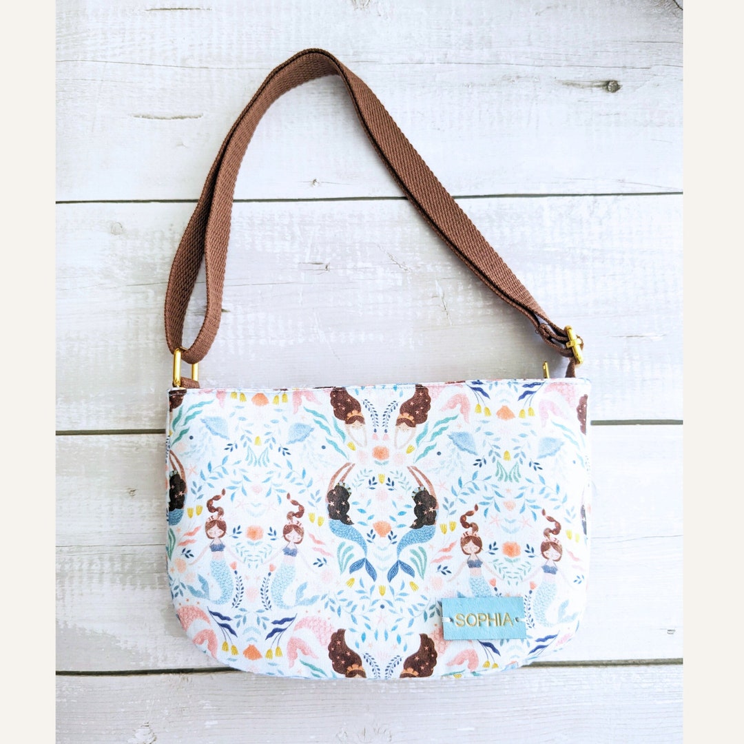 Personalized Kid Purse With Leather Name Tag -girls Shoulder Mini Purse ...