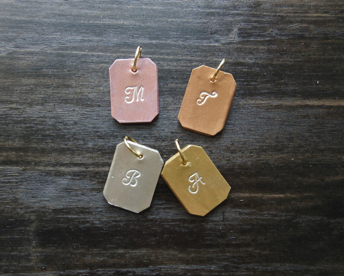 Monogram Personalize Initial Add on Initial Leather Tag Bag - Etsy