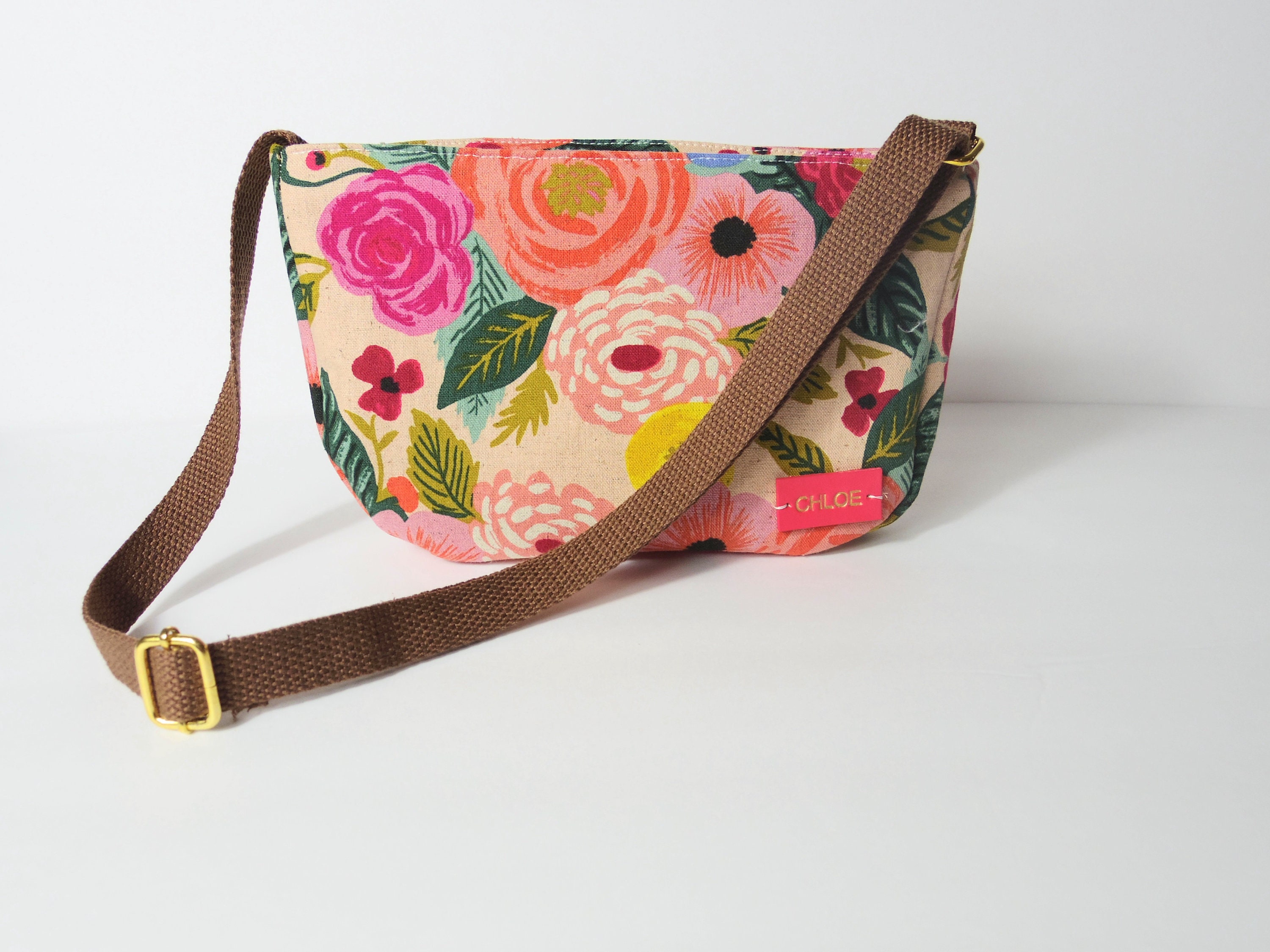 Personalized Kids Purse, English Garden Floral Handbag, Crossbody Bag ...