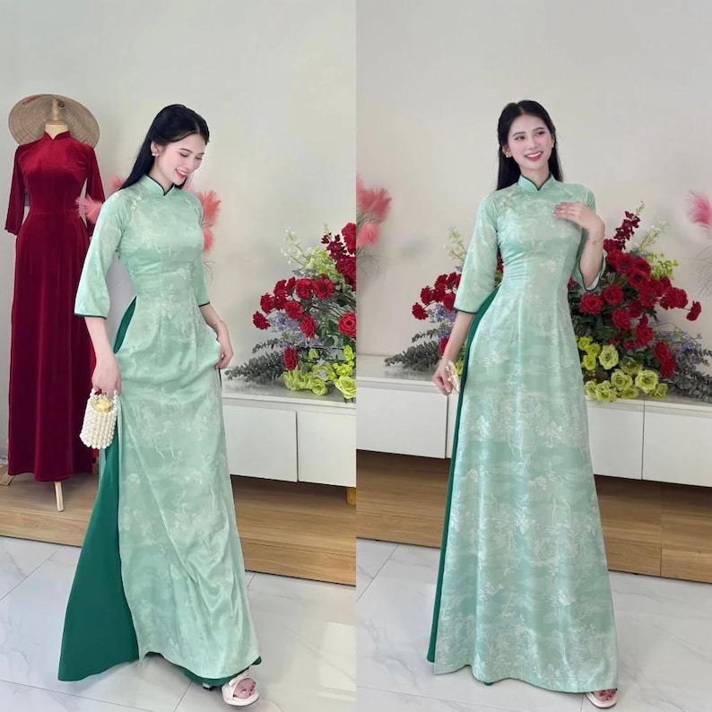 Traditional Brocade Ao Dai Viet Nam – Traditional Vietnamese Ao Dai ...