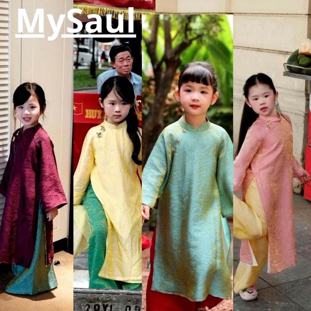 Traditional Ao Dai Viet Nam–modern Kids Ao Dai for Lunar New Year ...