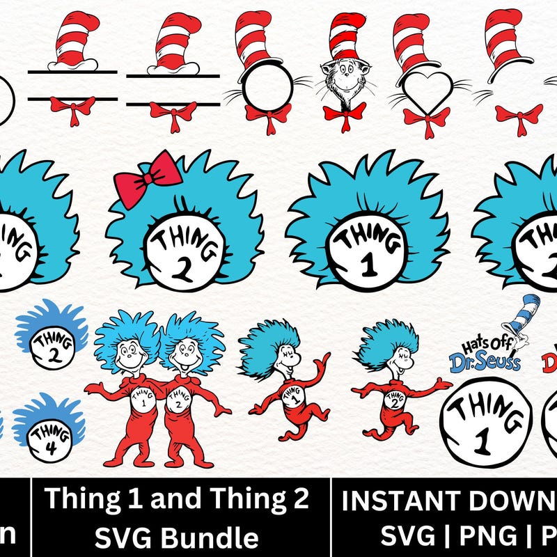 Thing 1 Thing 2 Twin - Etsy