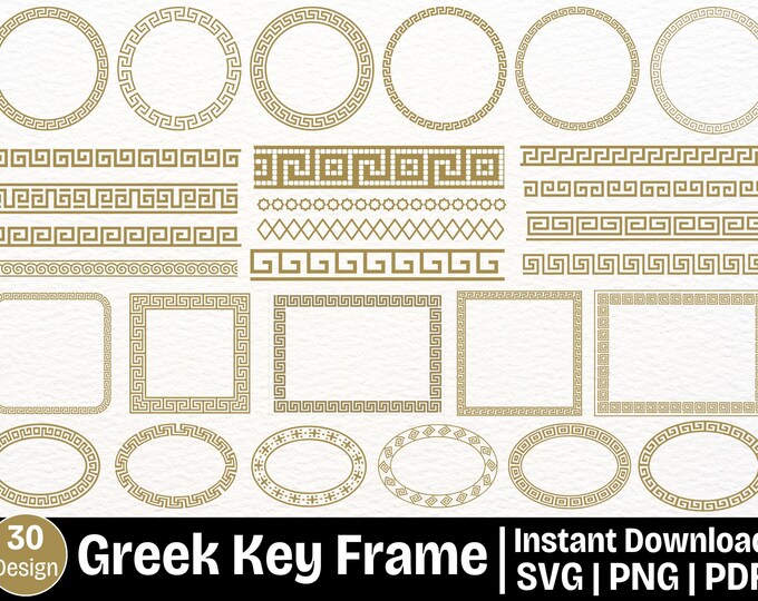 Greek Key Frame SVG, Rectangle, Frame SVG, Greek Key, JPG, Png ...