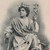 1908 Pretty Woman ASTARTE Sitting on Stone Throne Signed Arjalew ...