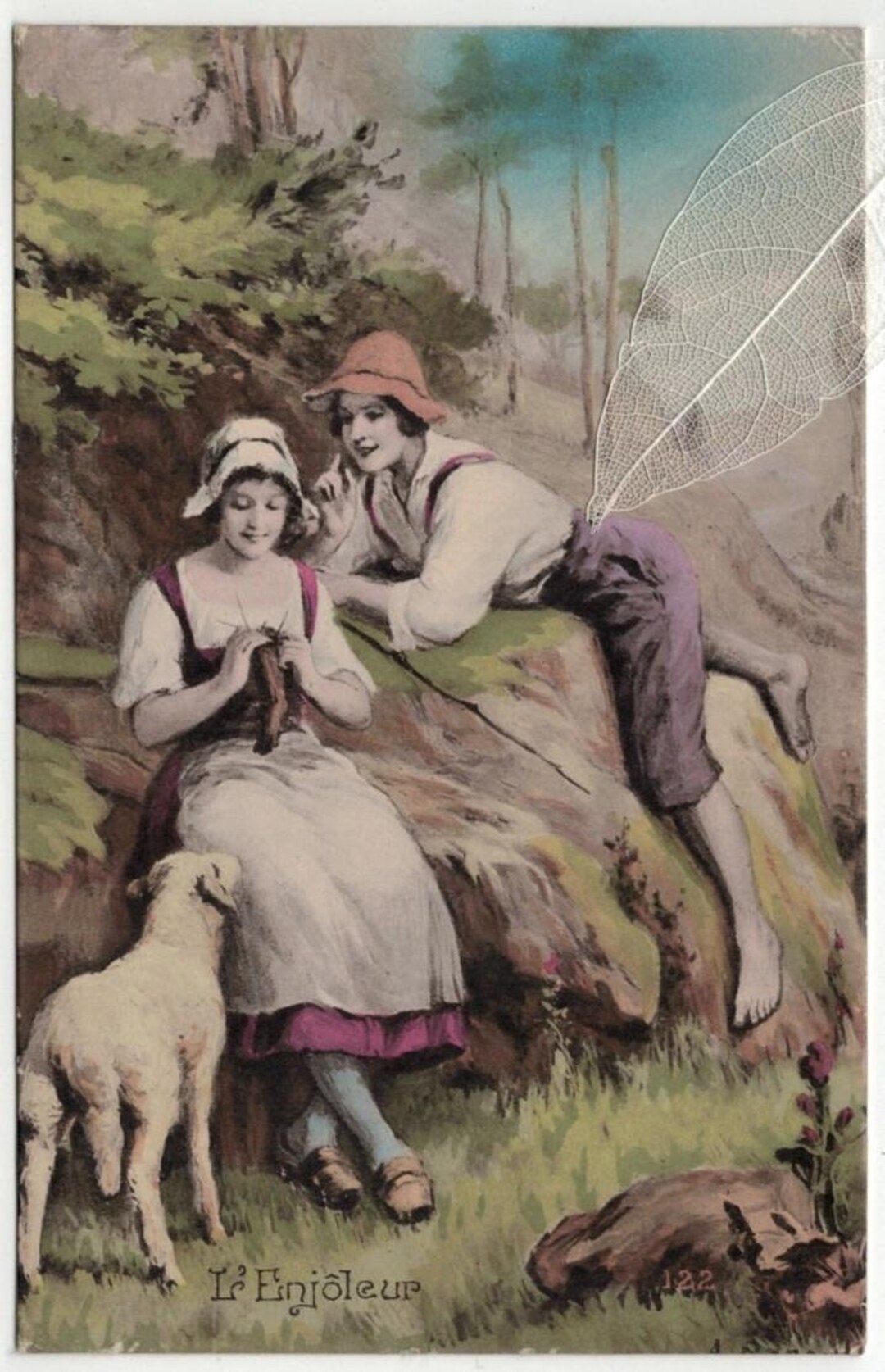 UNUSED C 1920s the CHARMER Young Man Tries to Impress Pretty ...