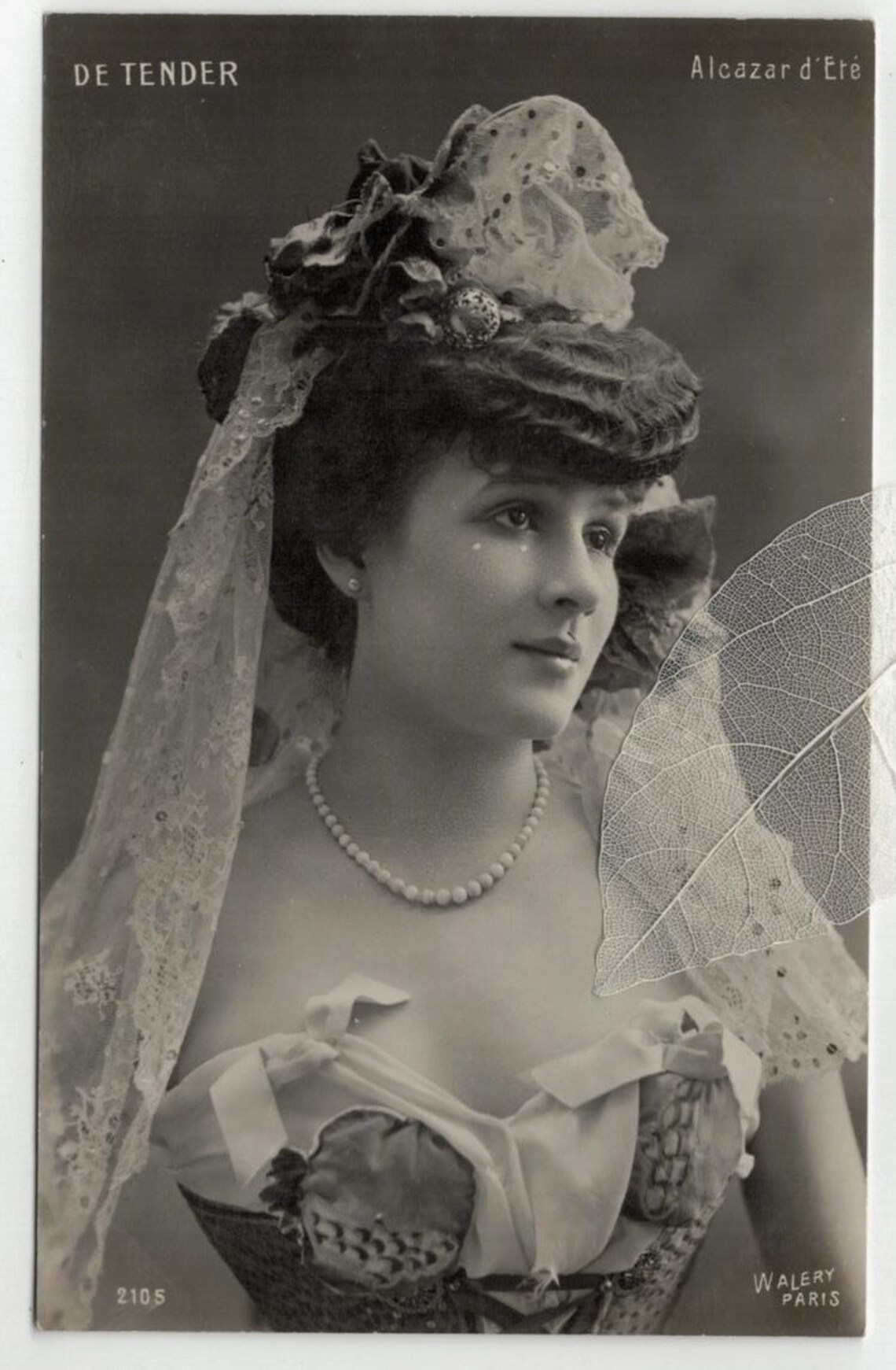 UNUSED Fanny De TENDER Belle Epoque Dancer by WALERY Antique French ...