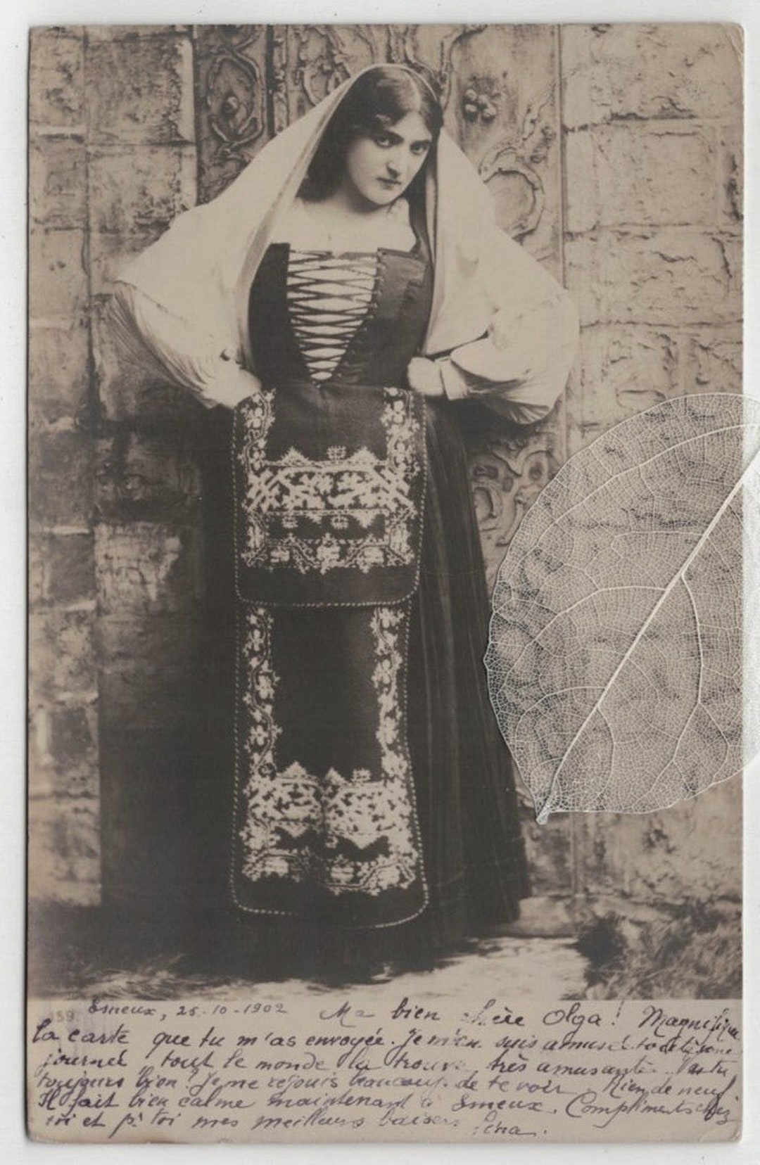 1902 EMMA CALVÉ (1858-1942) French Soprano as SANTUZZA in Cavalleria ...